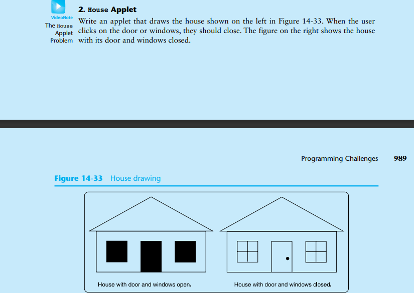Solved House AppletWrite an applet that draws the house | Chegg.com