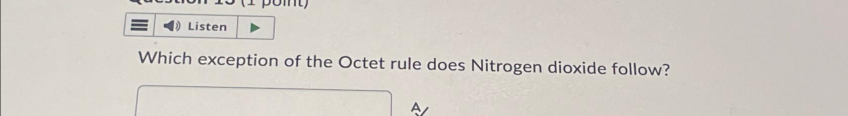 Solved Which exception of the Octet rule does Nitrogen | Chegg.com