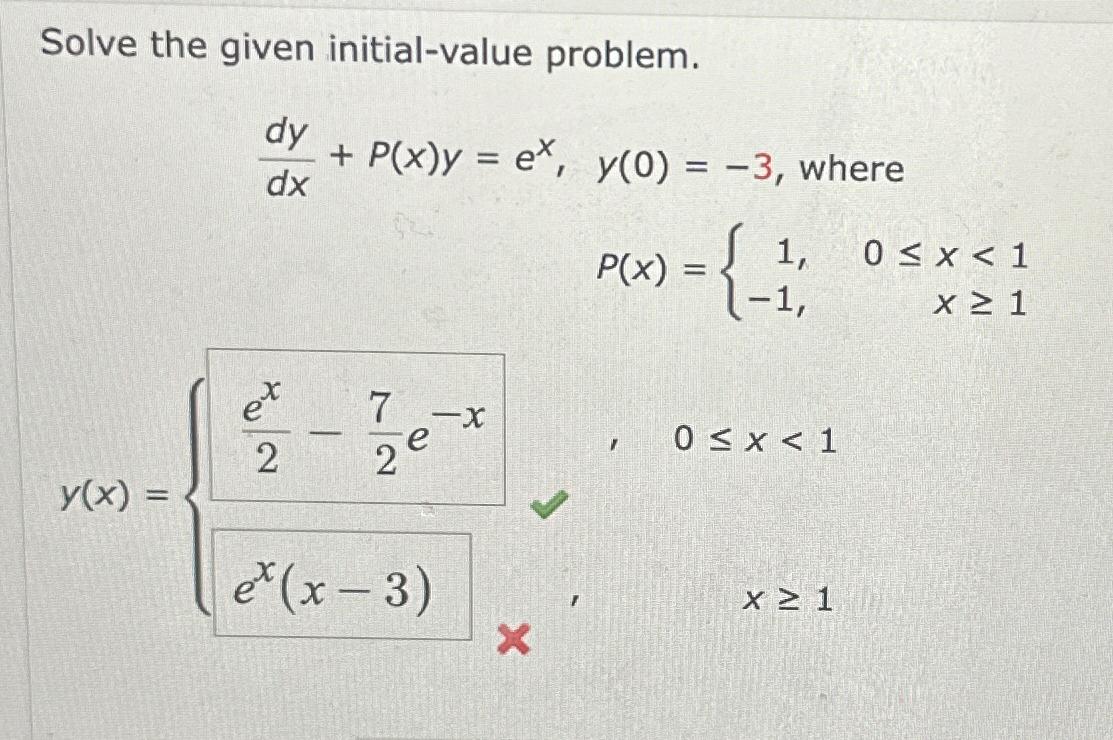 Solved Solve the given initial-value | Chegg.com