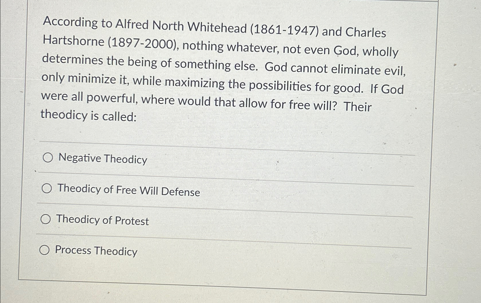 Solved According to Alfred North Whitehead (1861-1947) ﻿and | Chegg.com