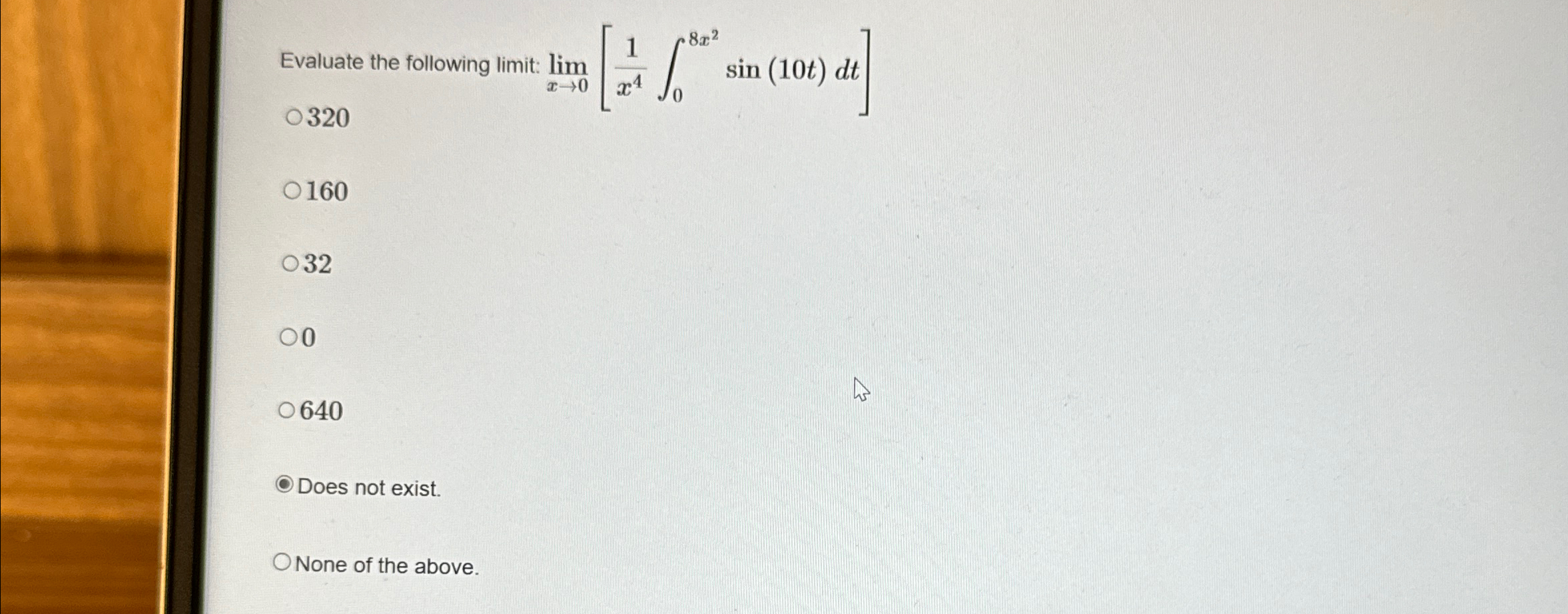 Solved Evaluate the following limit: | Chegg.com