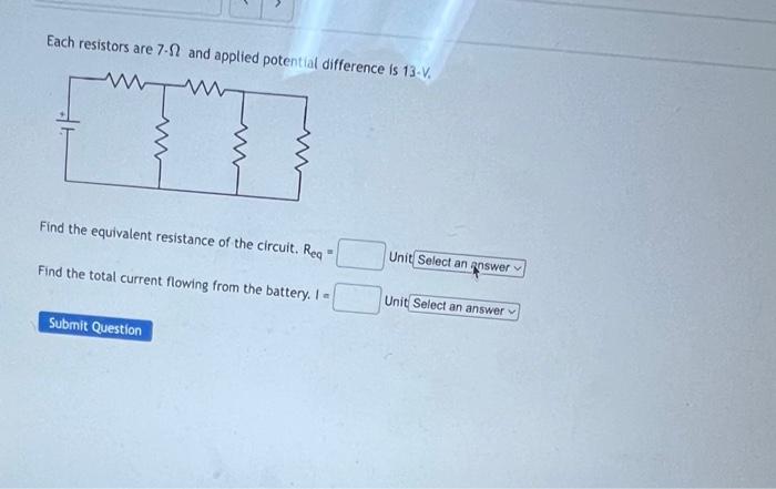 Solved Each resistors are 7−Ω and applied nntantiut | Chegg.com