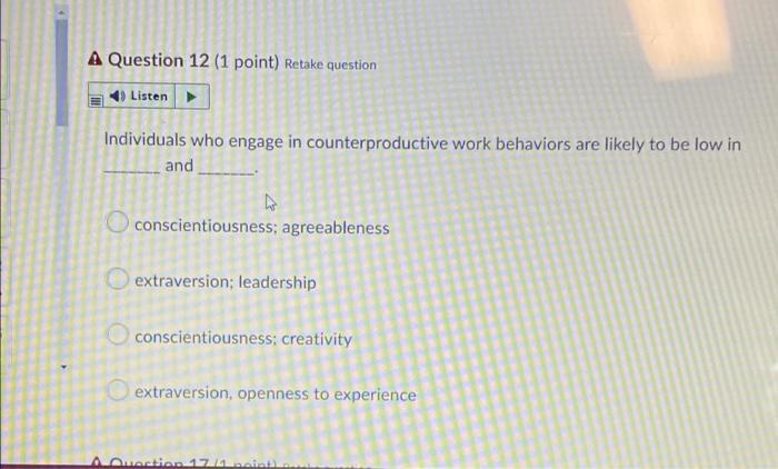 Solved A Question 11 (1 point) Retake question 3 Listen | Chegg.com