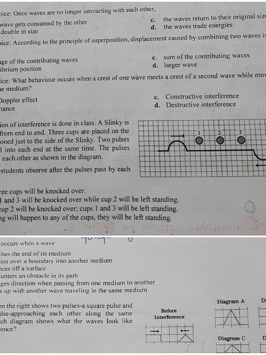 Solved jice: Once waves are no longer interacting with each | Chegg.com