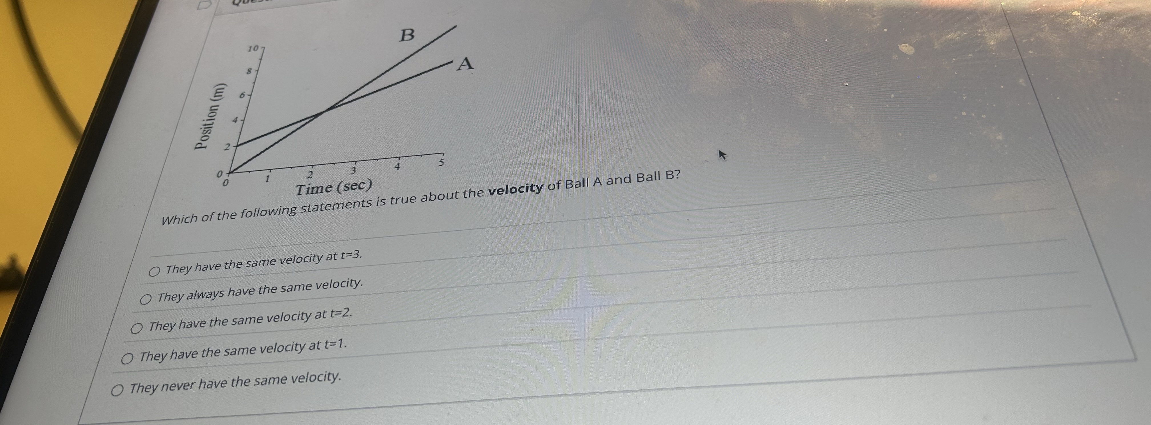Solved Which of the following statements is tiucelocity of | Chegg.com
