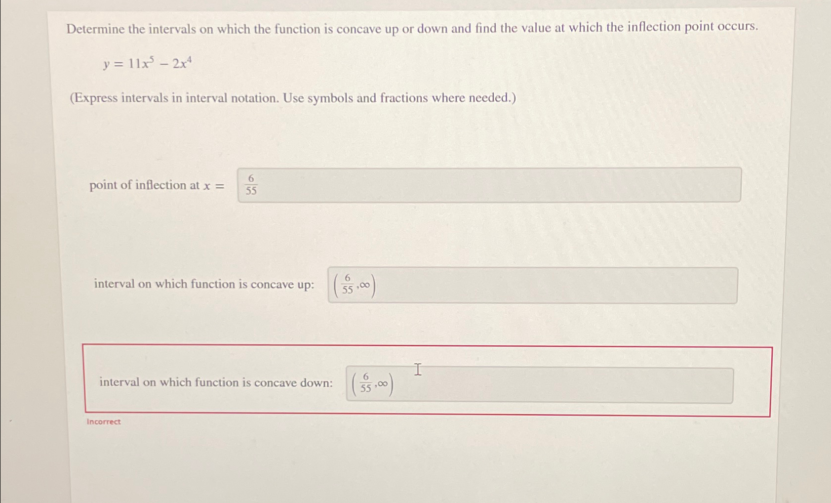 Solved Determine the intervals on which the function is | Chegg.com