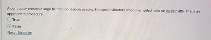 Solved A contractor creates a large fill from cohesionless | Chegg.com