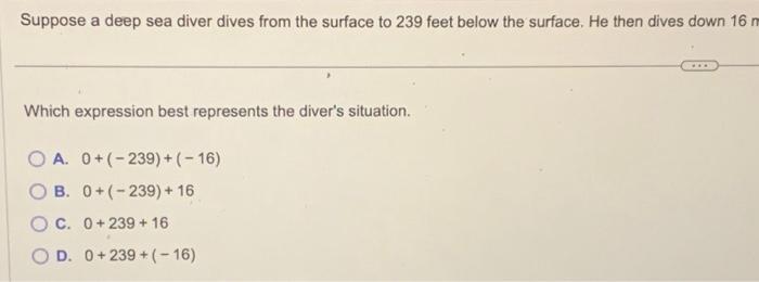 Solved Suppose a deep sea diver dives from the surface to | Chegg.com