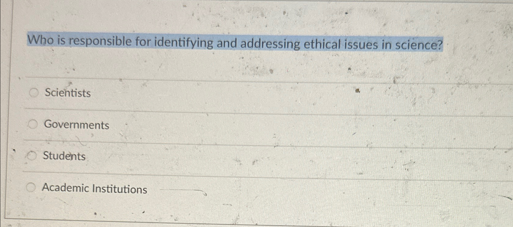 Solved Who is responsible for identifying and addressing | Chegg.com