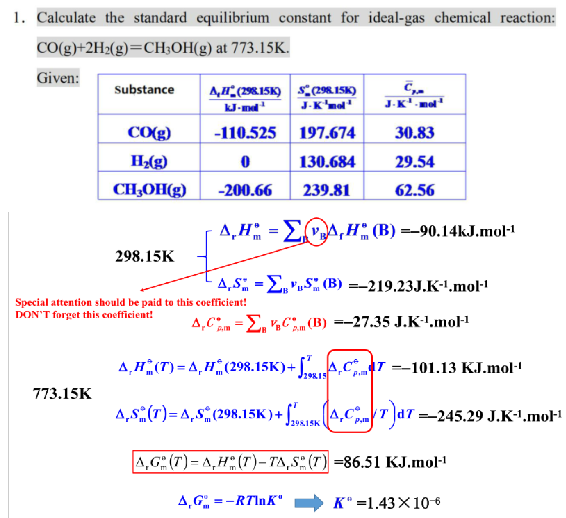 Solved Calculate the standard equilibrium constant for | Chegg.com