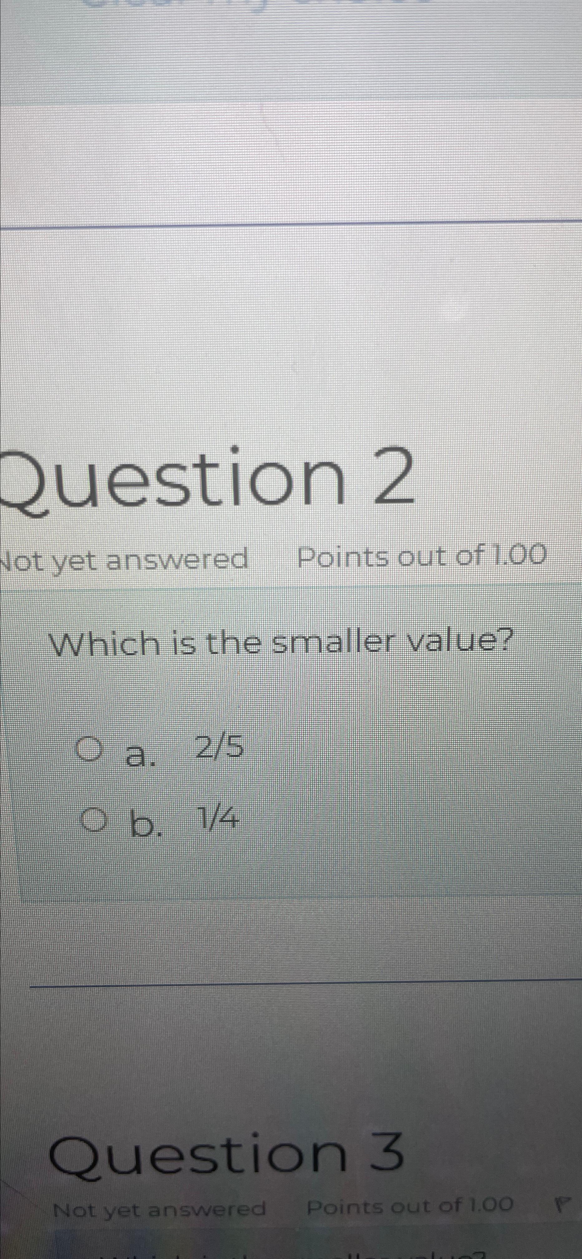 Solved Question 2Not yet answeredPoints out of 1.00Which is | Chegg.com Solved Question 2Not yet answeredPoints out of 1.00Which is | Chegg.com