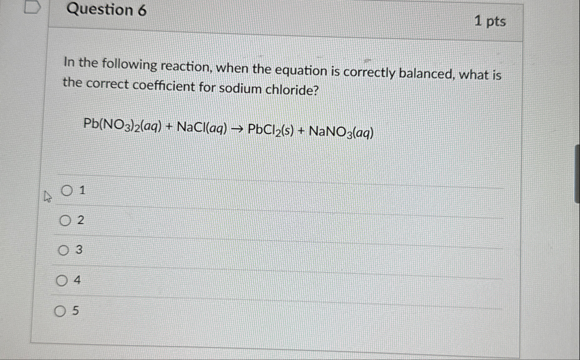 Solved Question 61 ﻿ptsIn the following reaction, when the | Chegg.com