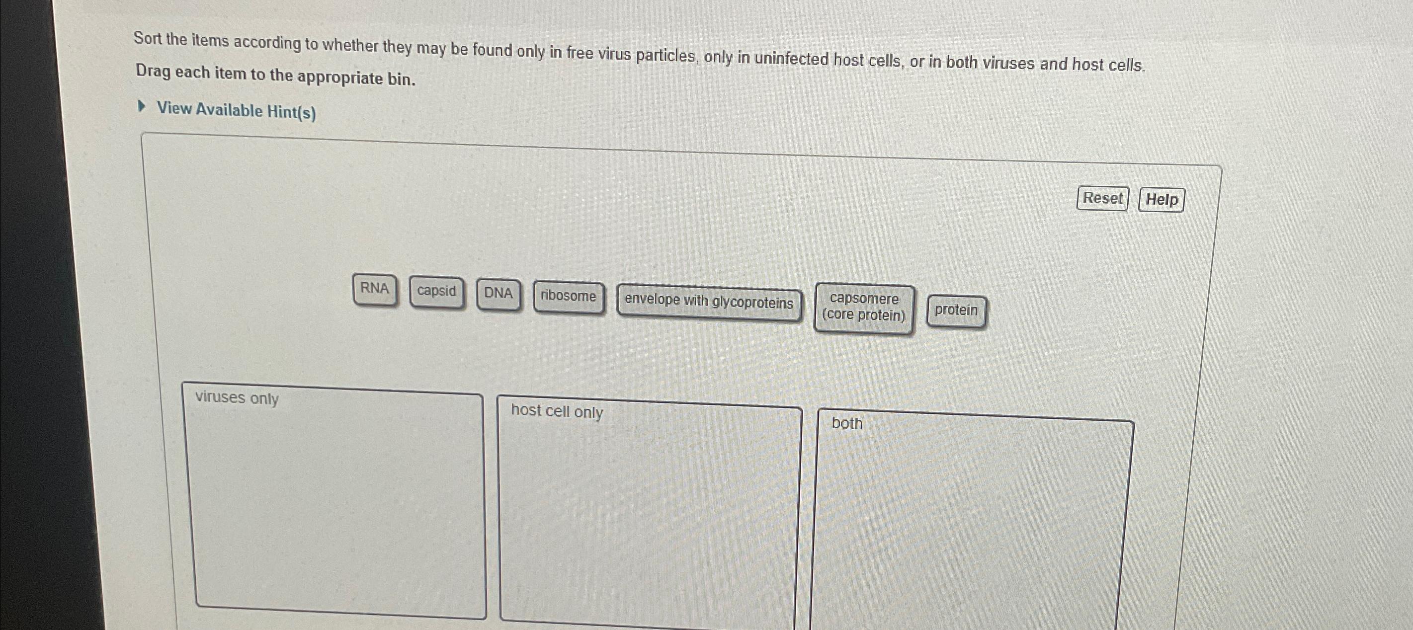 Solved Sort the items according to whether they may be found | Chegg.com