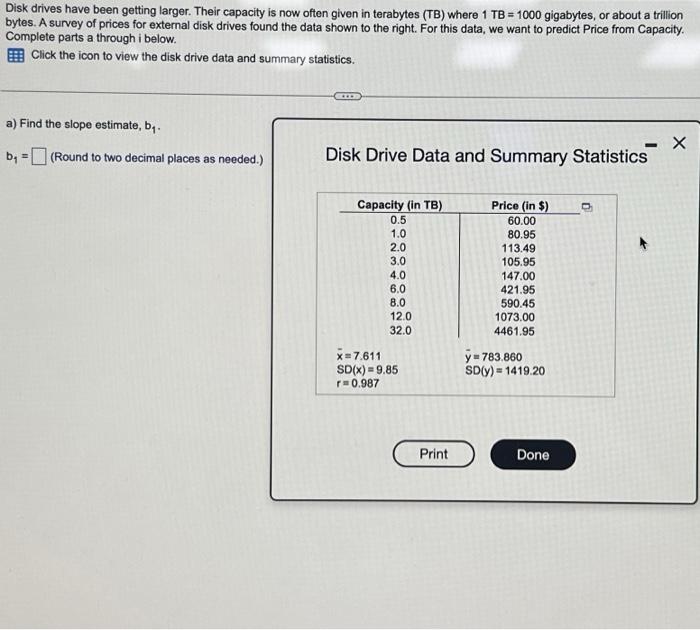 Solved Disk drives have been getting larger. Their capacity | Chegg.com