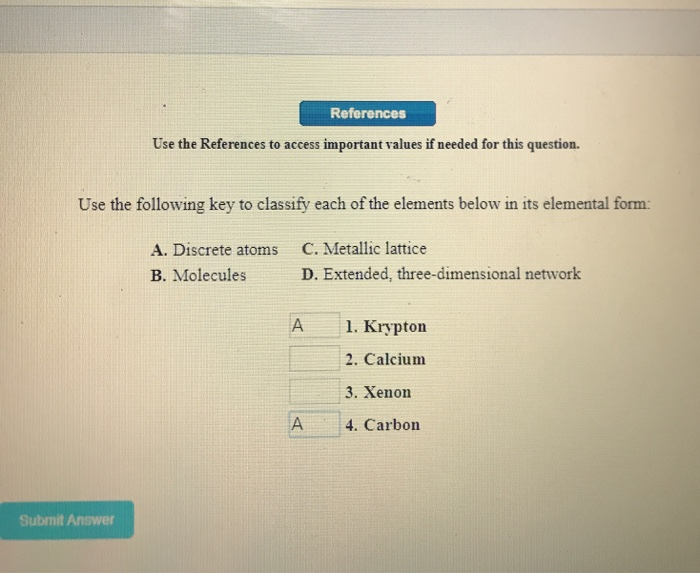 Solved References Use the References to access important | Chegg.com