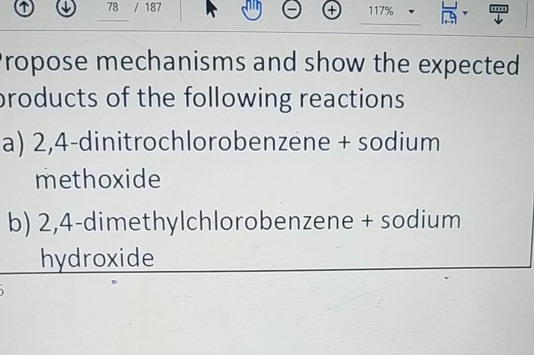 Solved 78 | 187 117% D JA1 ropose mechanisms and show the | Chegg.com
