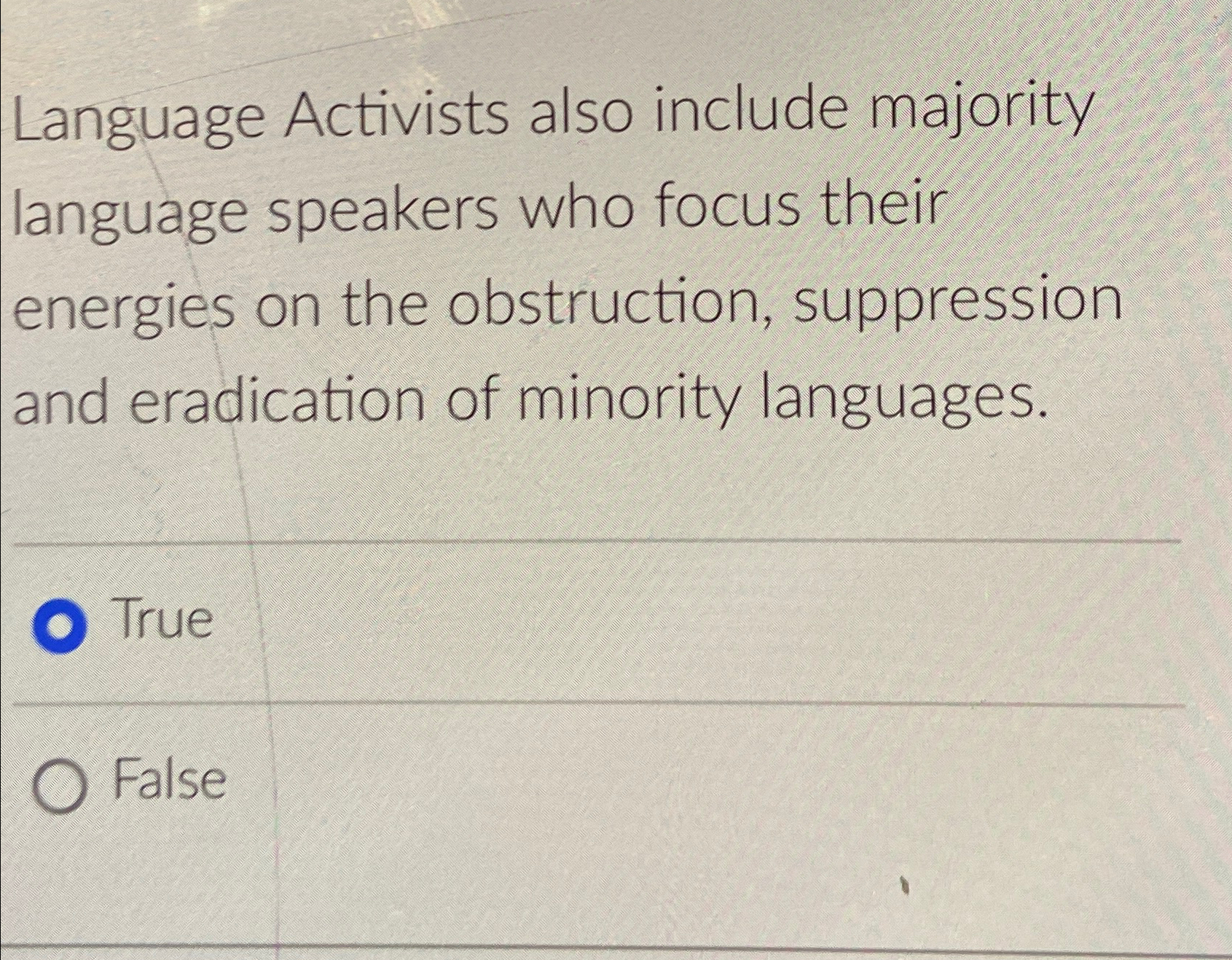 Solved Language Activists also include majority language | Chegg.com