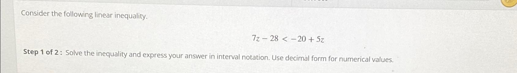 Solved Consider the following linear | Chegg.com
