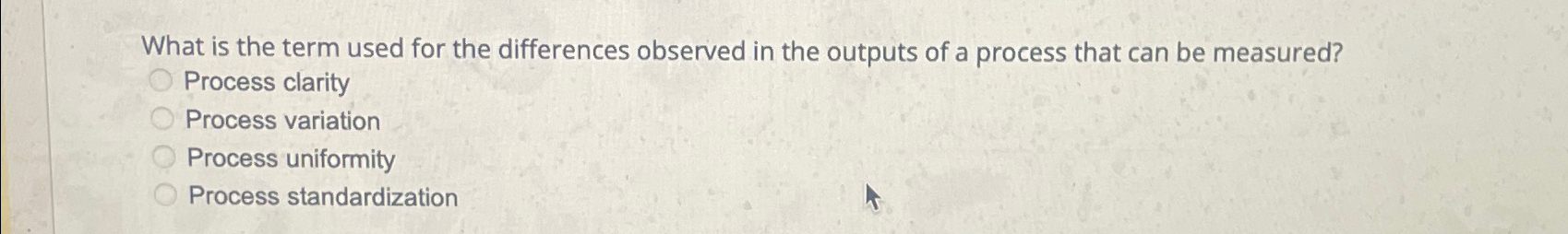 Solved What is the term used for the differences observed in | Chegg.com