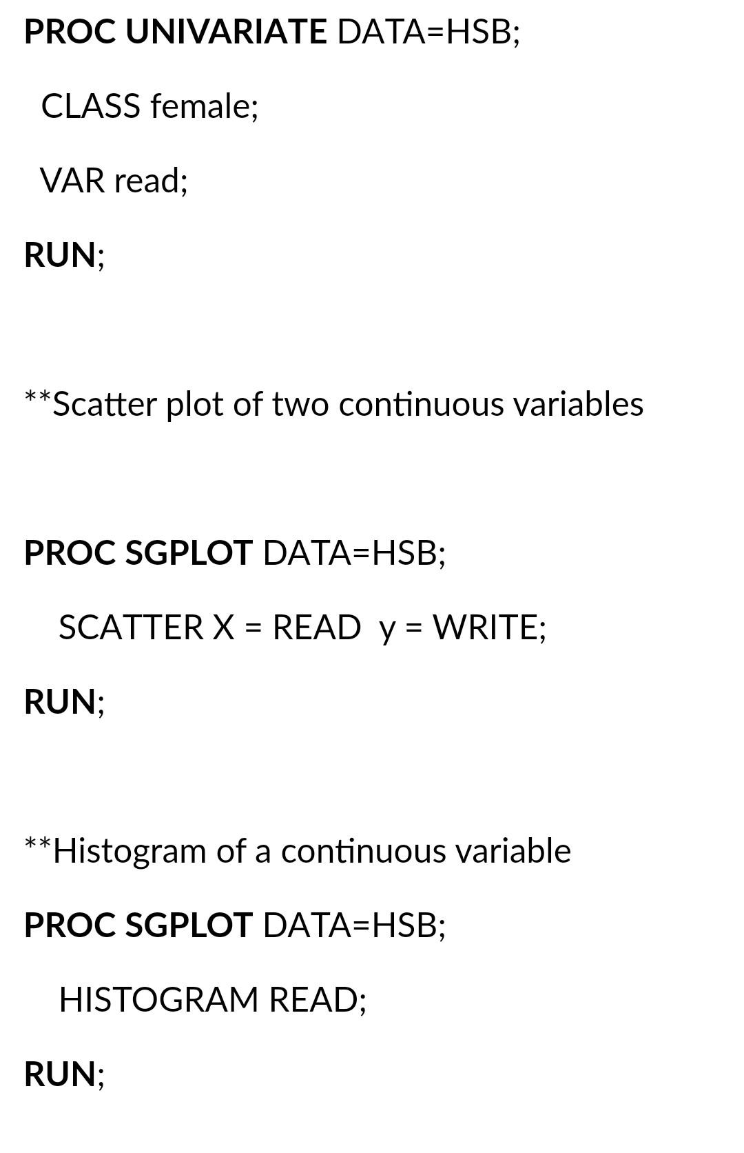 Solved The UNIVARIATE Procedure Variable: read female = | Chegg.com