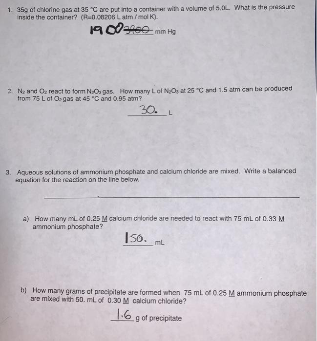 Solved Please show all the work/calculations to slove the | Chegg.com