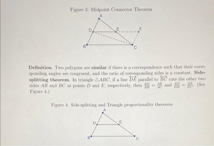 Solved please help! must use side splitting theorem from | Chegg.com