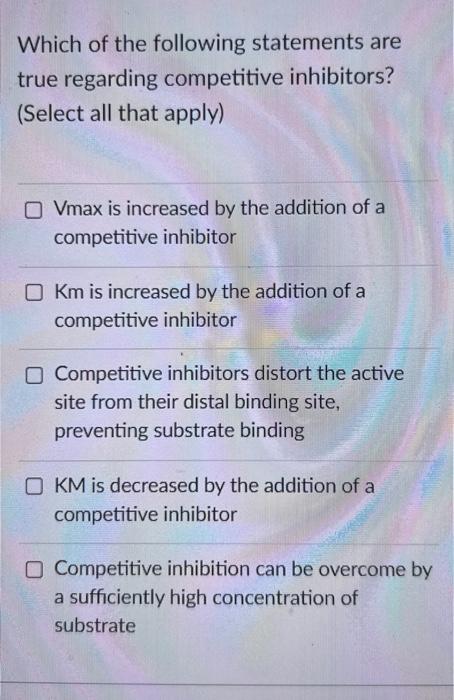 Solved Which of the following statements are true regarding | Chegg.com