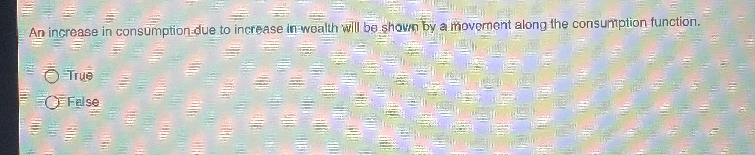 Solved An increase in consumption due to increase in wealth | Chegg.com