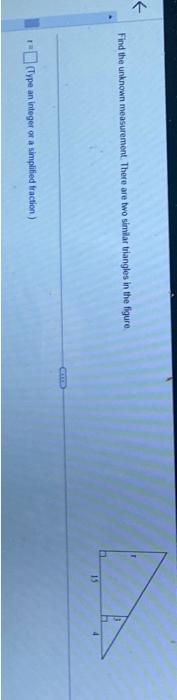 Solved Find the unknown measurement. There are two simiar | Chegg.com