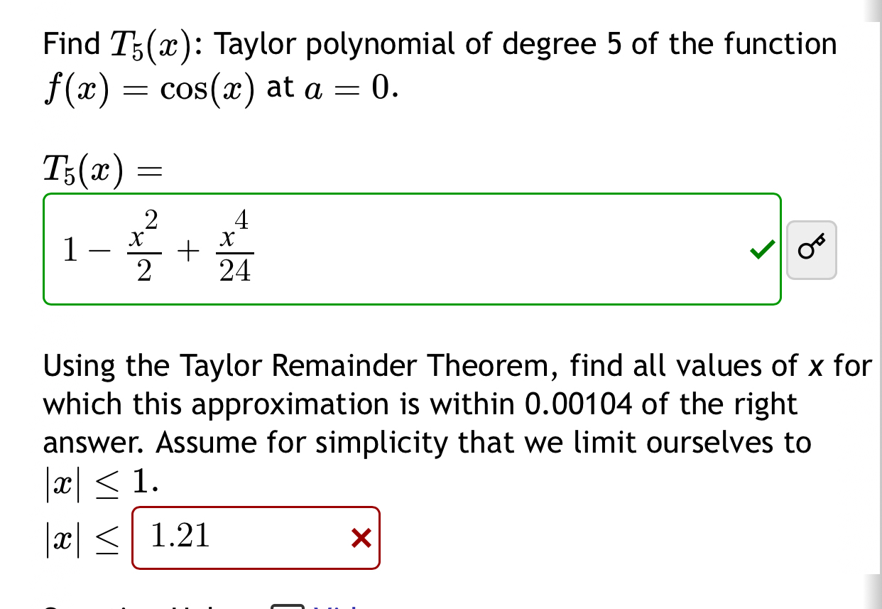 Solved Find T5(x) ﻿: Taylor polynomial of degree 5 ﻿of the | Chegg.com