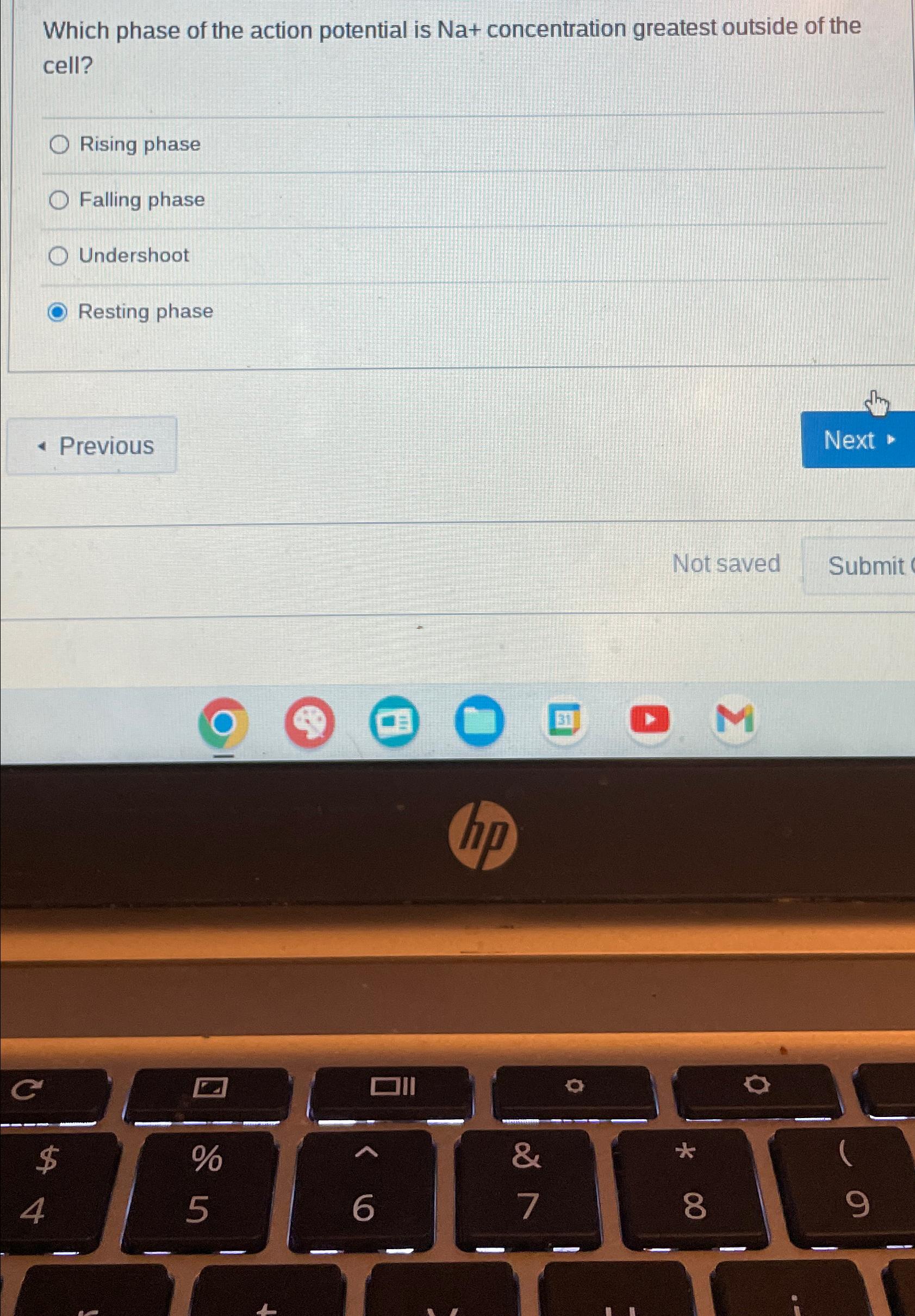 Solved Which phase of the action potential is Na+ | Chegg.com