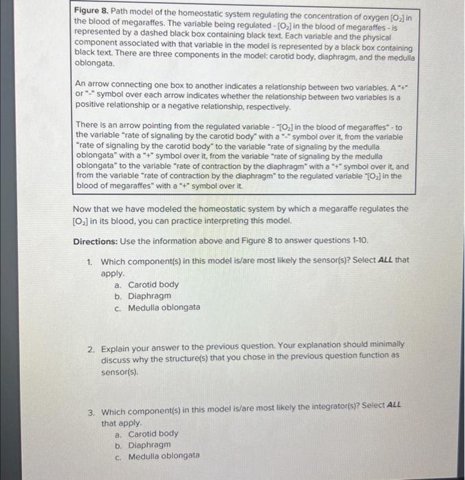 Solved Figure 8. Path model of the homeostatic system | Chegg.com