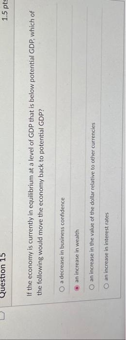 Solved If the MPC is 0.75 , then a $100 million increase in | Chegg.com