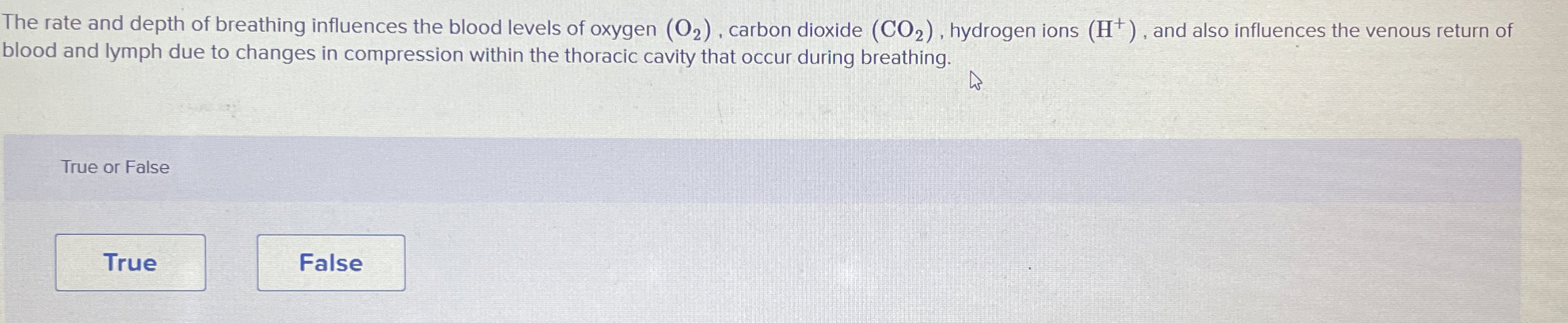 Solved The rate and depth of breathing influences the blood | Chegg.com