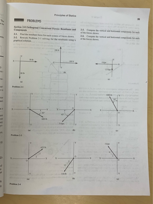 Solved Principles of Statics 35 The PROBLEMS n be Section | Chegg.com