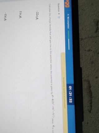 Solved 71 ﻿t6 ﻿Cenmpletica01:21 ﻿:32Question in | Chegg.com