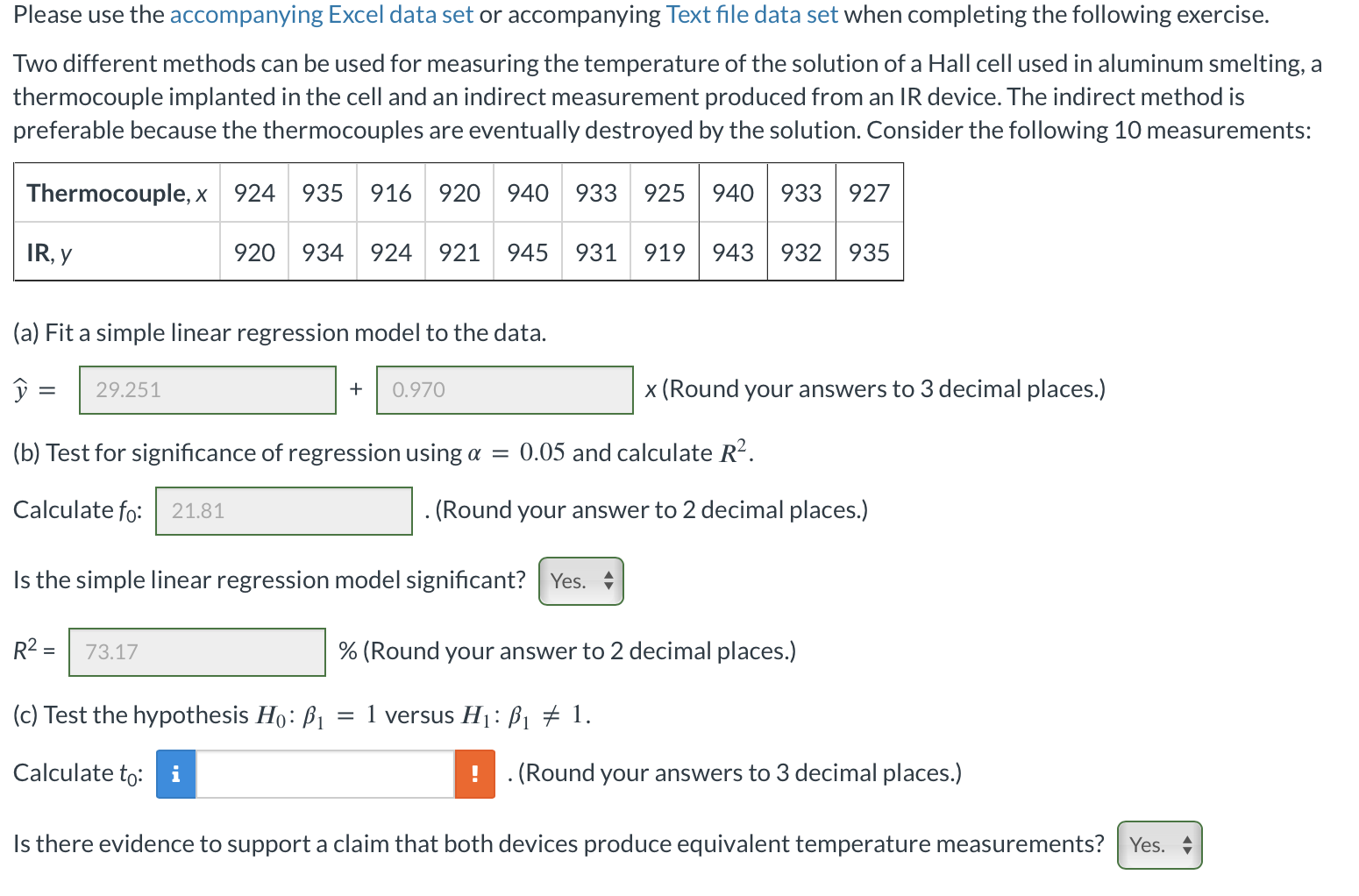 Solved Please use the accompanying Excel data set or | Chegg.com
