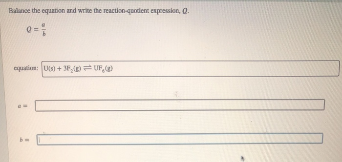 Solved Balance the equation and write the reaction-quotient | Chegg.com