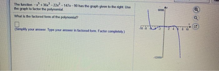 Solved The function - +36x? - 22x2 - 147x - 90 has the graph | Chegg.com
