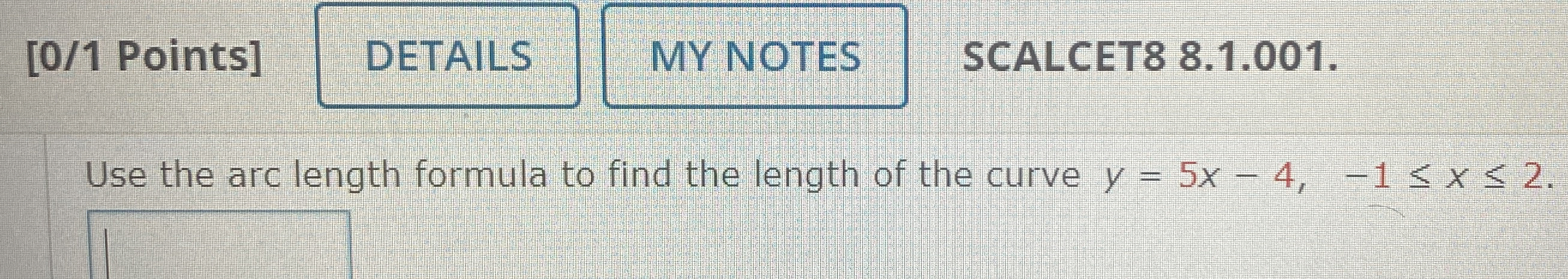 Solved Use the arc length formula to find the length of the | Chegg.com