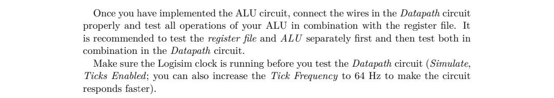 Solved Description This assignment covers the datapath | Chegg.com