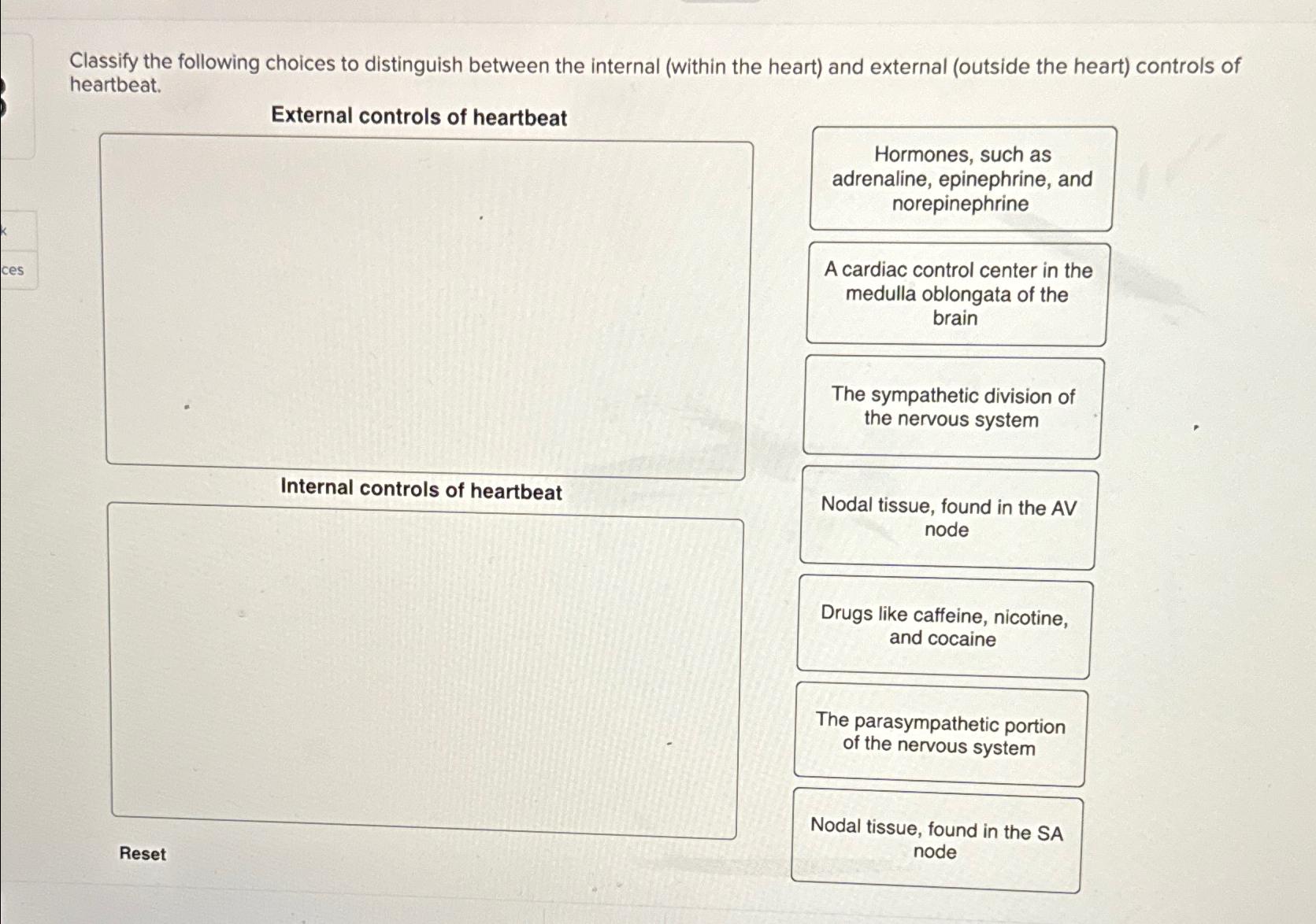 Solved Classify the following choices to distinguish between | Chegg.com