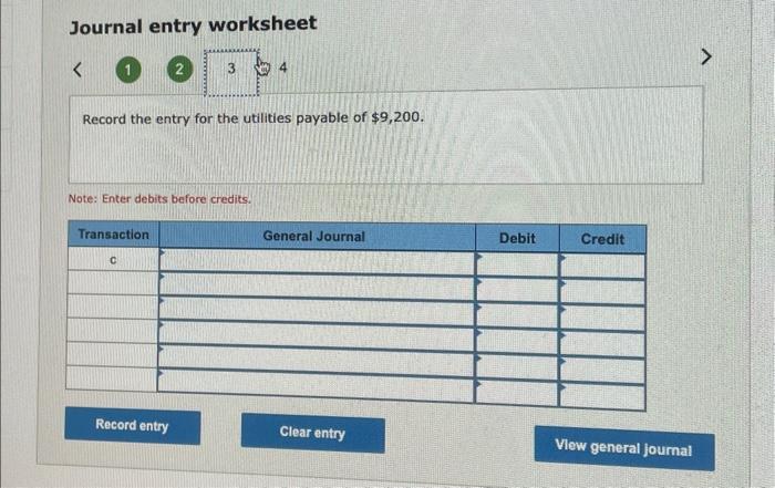 Solved Journal entry worksheet Record the entry for the rent | Chegg.com
