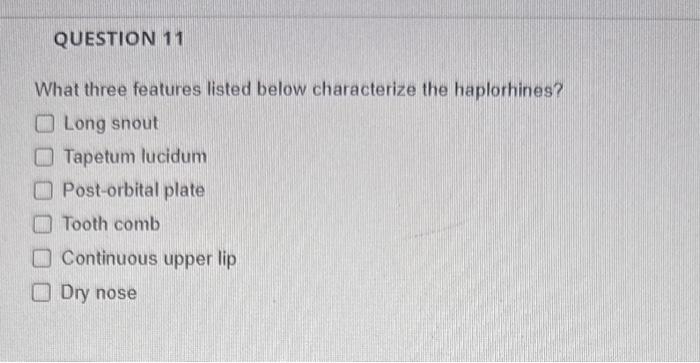 What three features listed below characterize the | Chegg.com