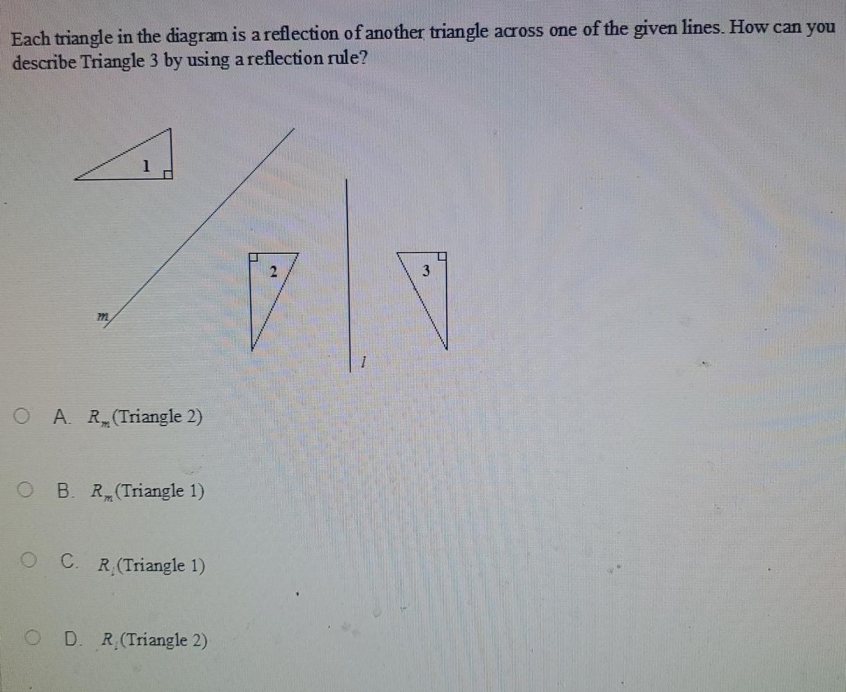 Solved Each triangle in the diagram is a reflection of | Chegg.com