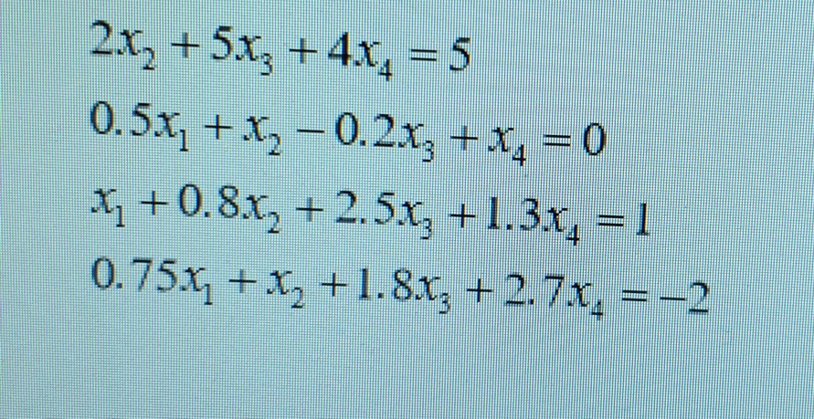 Solved Use Gauss Siedel Method To Solve The Equationuse The 