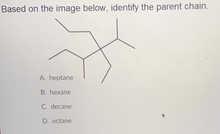 Solved Based on the image below, identify the parent chain. | Chegg.com