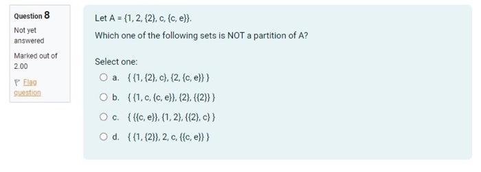 Solved Consider the following sets, where U represents a | Chegg.com