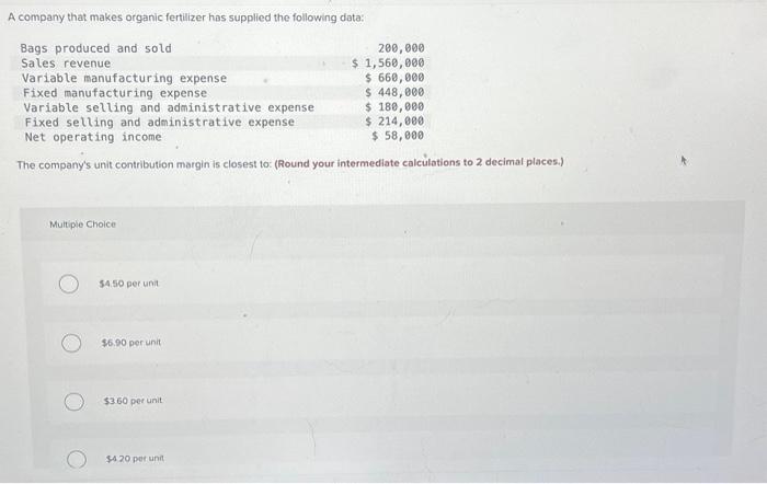 Solved If sales decline to 2,900 units, the net operating | Chegg.com