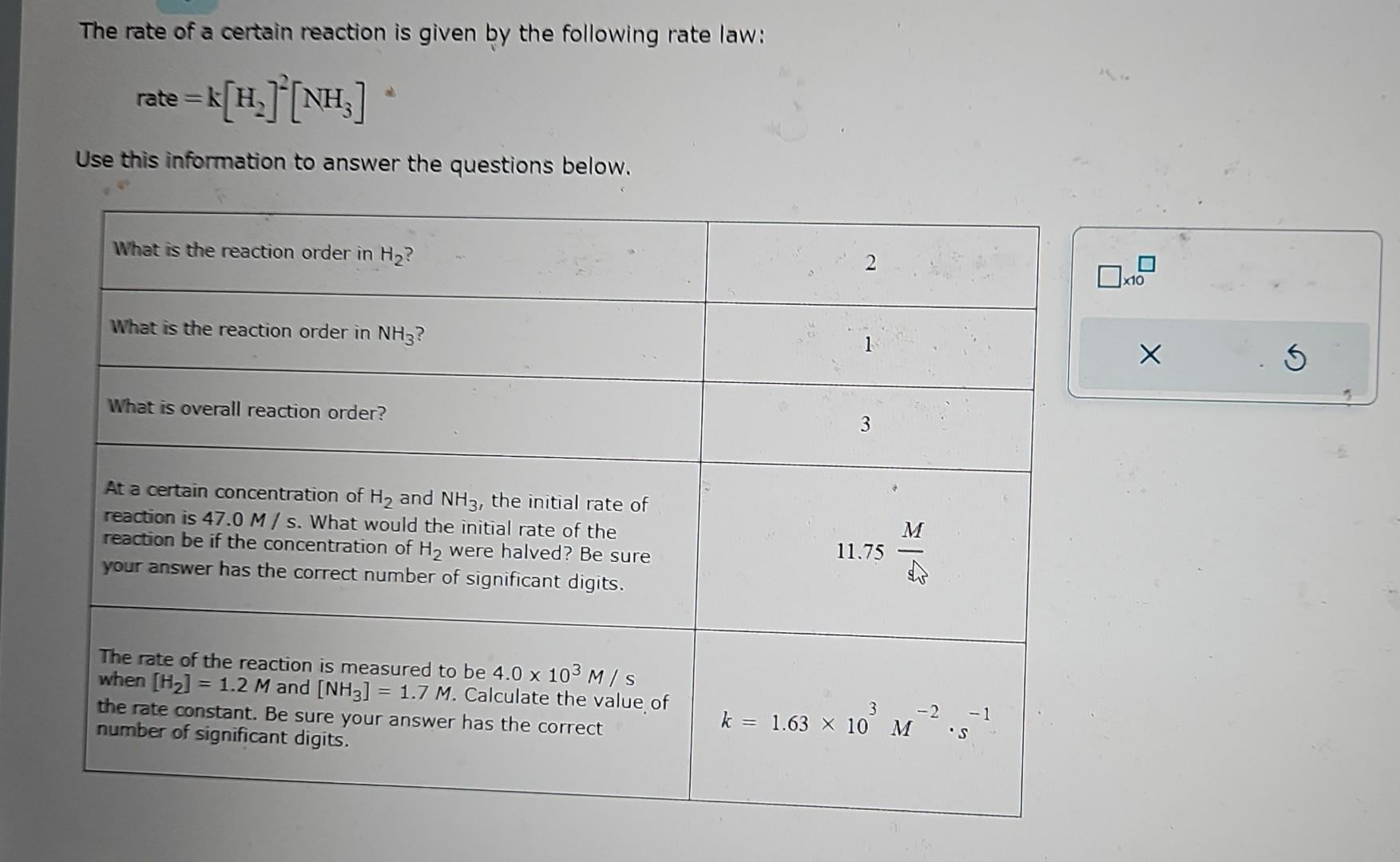 [Solved]: The rate of a certain reaction is given by th
